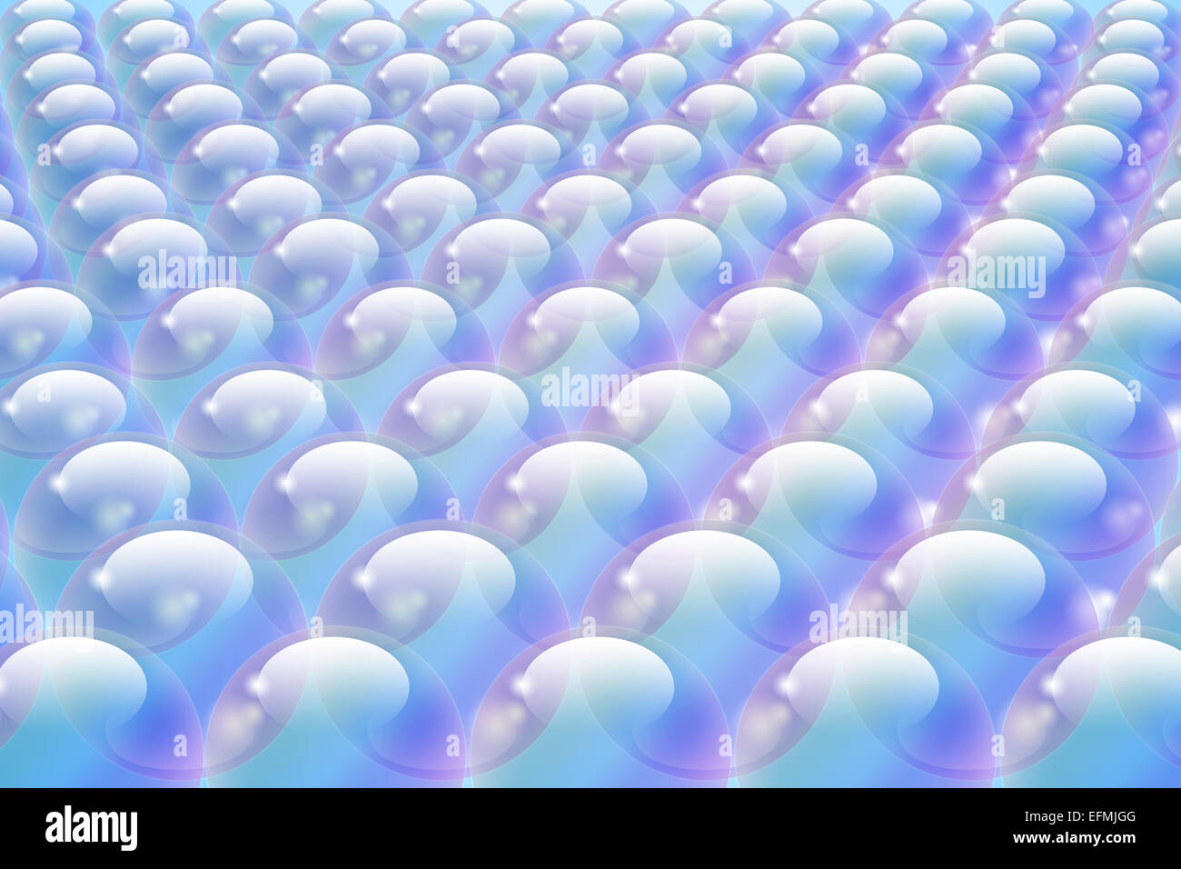 Semi transparent blue bubbles in rows, horizontal Stock Photo - Alamy