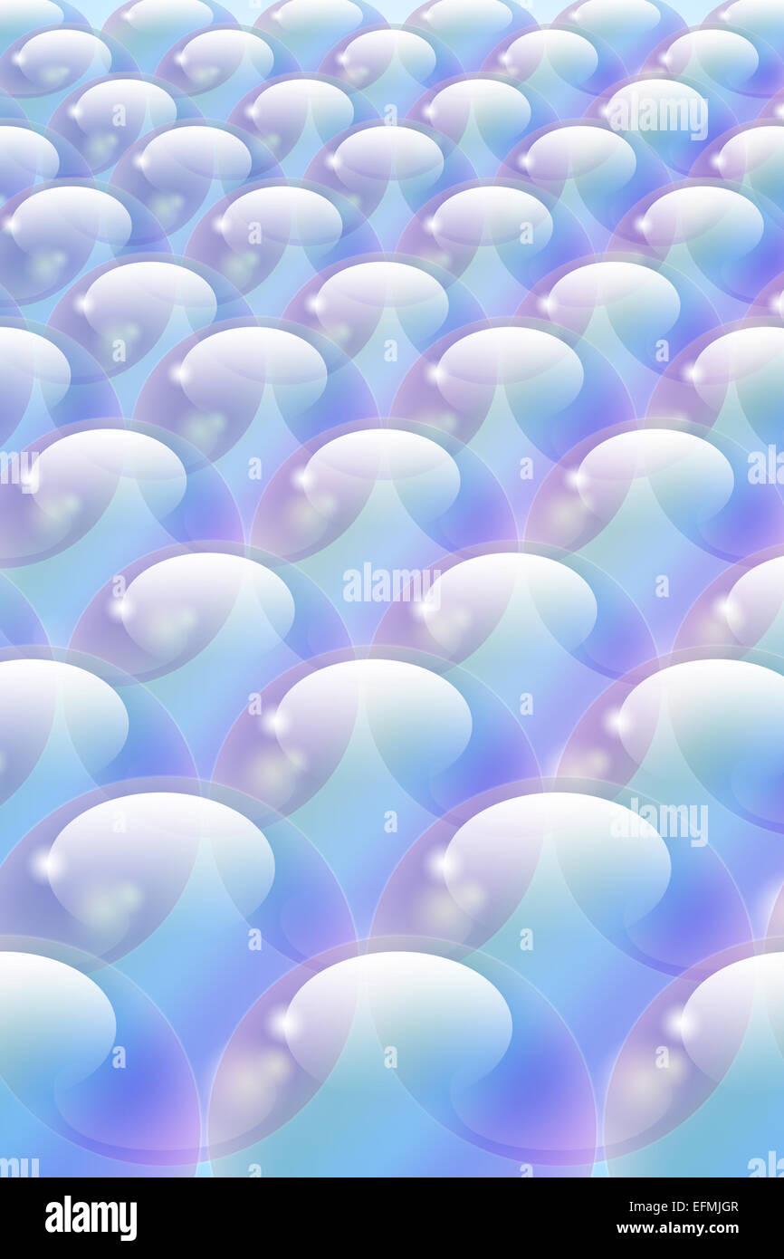 Semi transparent blue bubbles in rows, vertical Stock Photo - Alamy