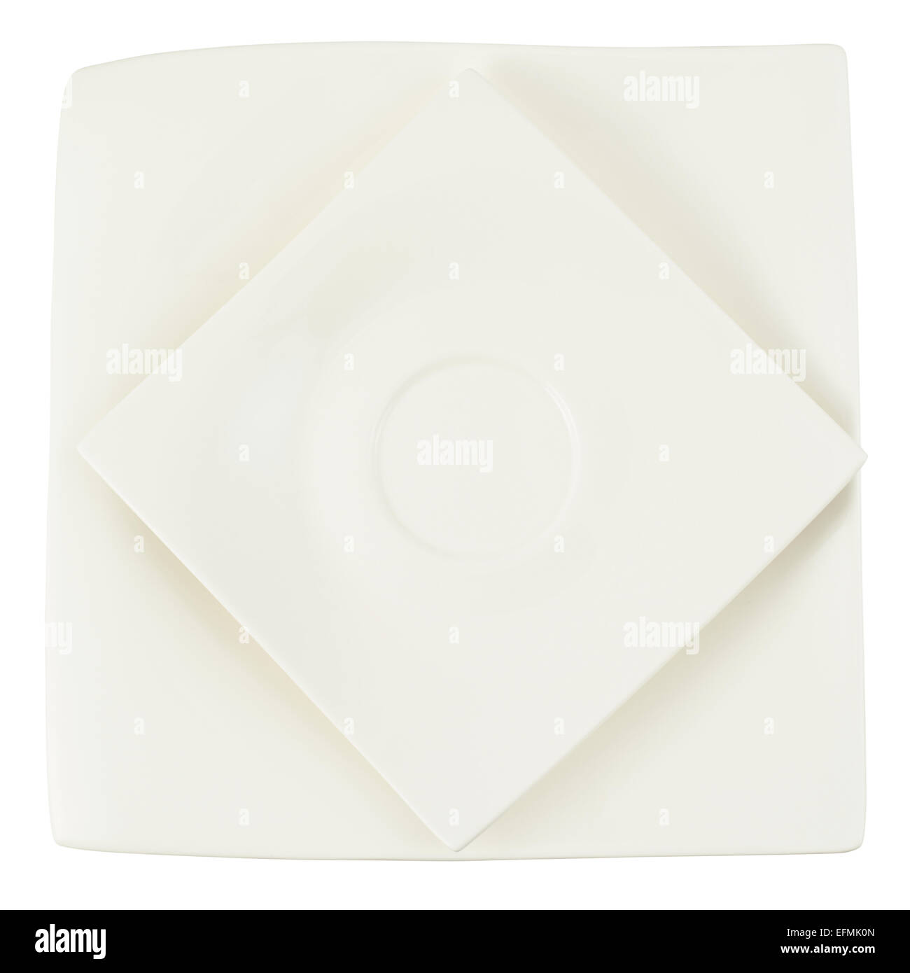 Two square ceramic plates composition Stock Photo - Alamy