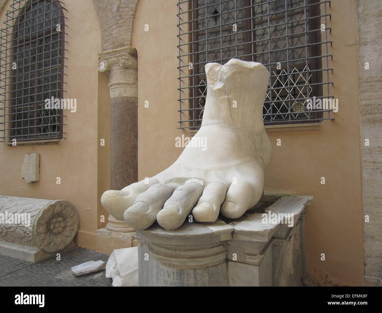 This huge foot was part of the Colossus of Constantine, a huge statue ...