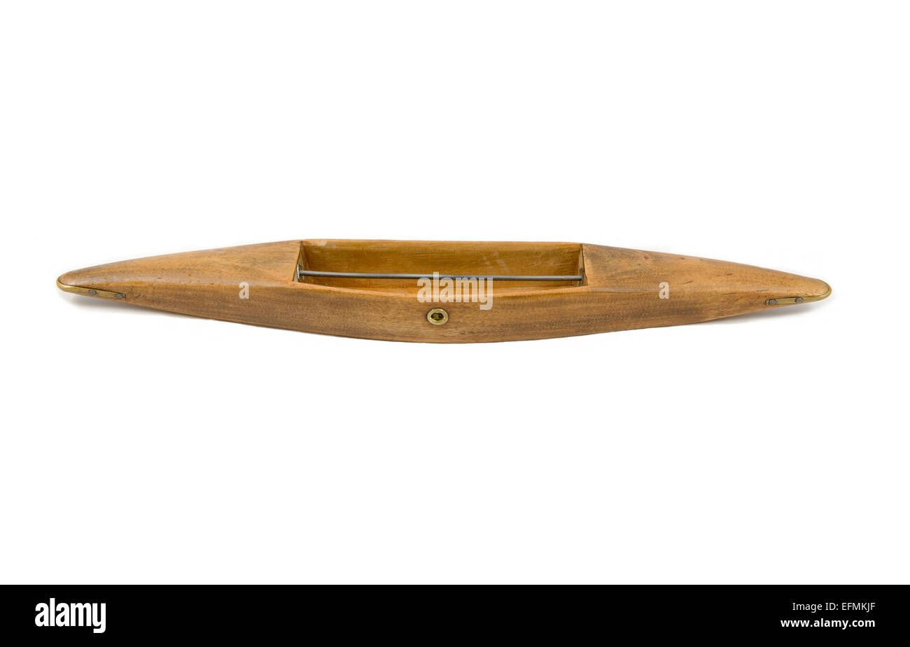 Old traditional hand made wooden shuttle used in weaving Stock Photo ...