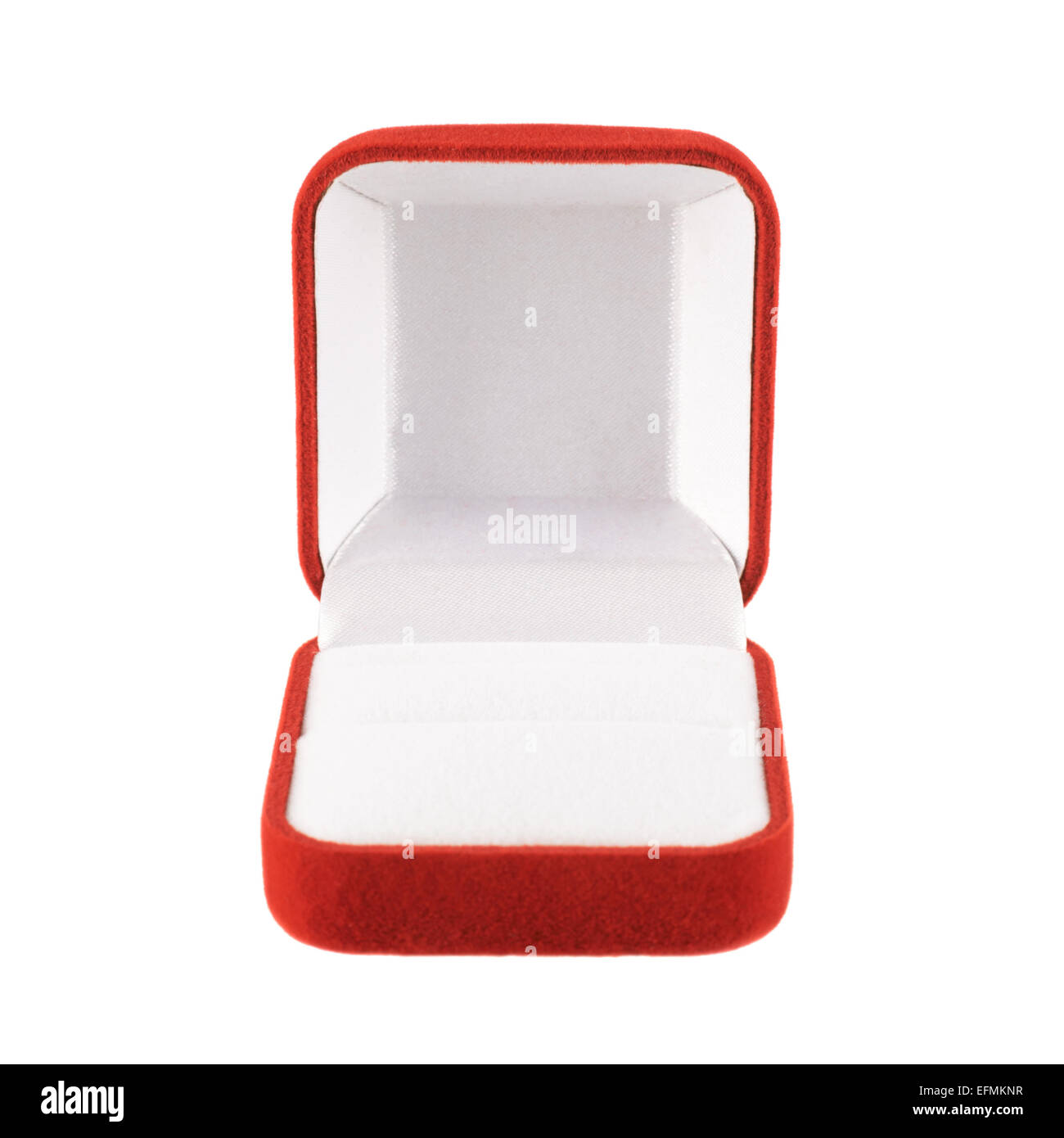 Red velvet box isolated Stock Photo - Alamy