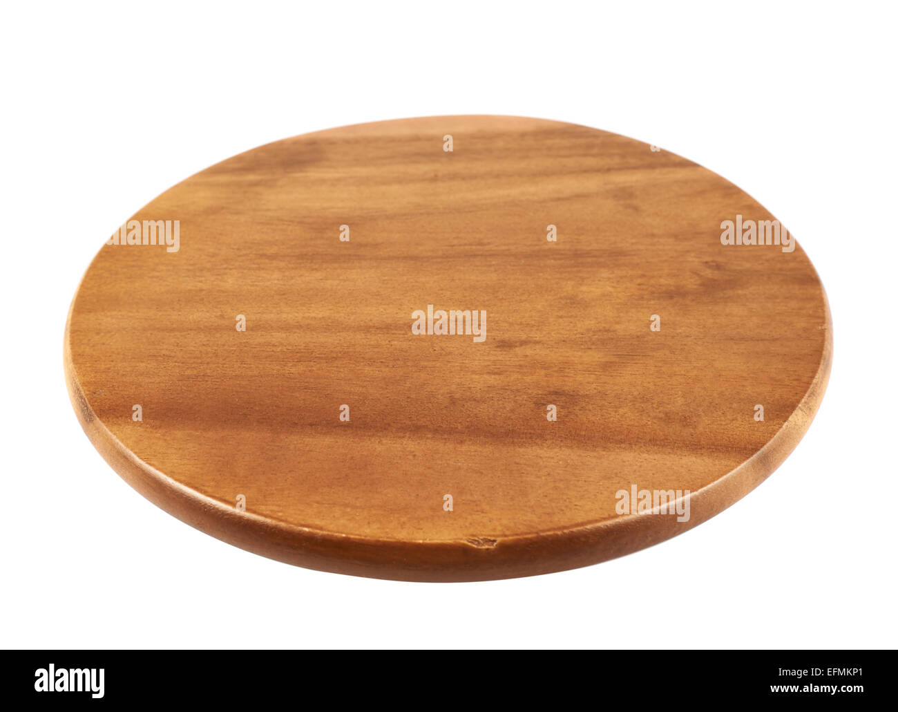Round wooden tray salver Stock Photo - Alamy