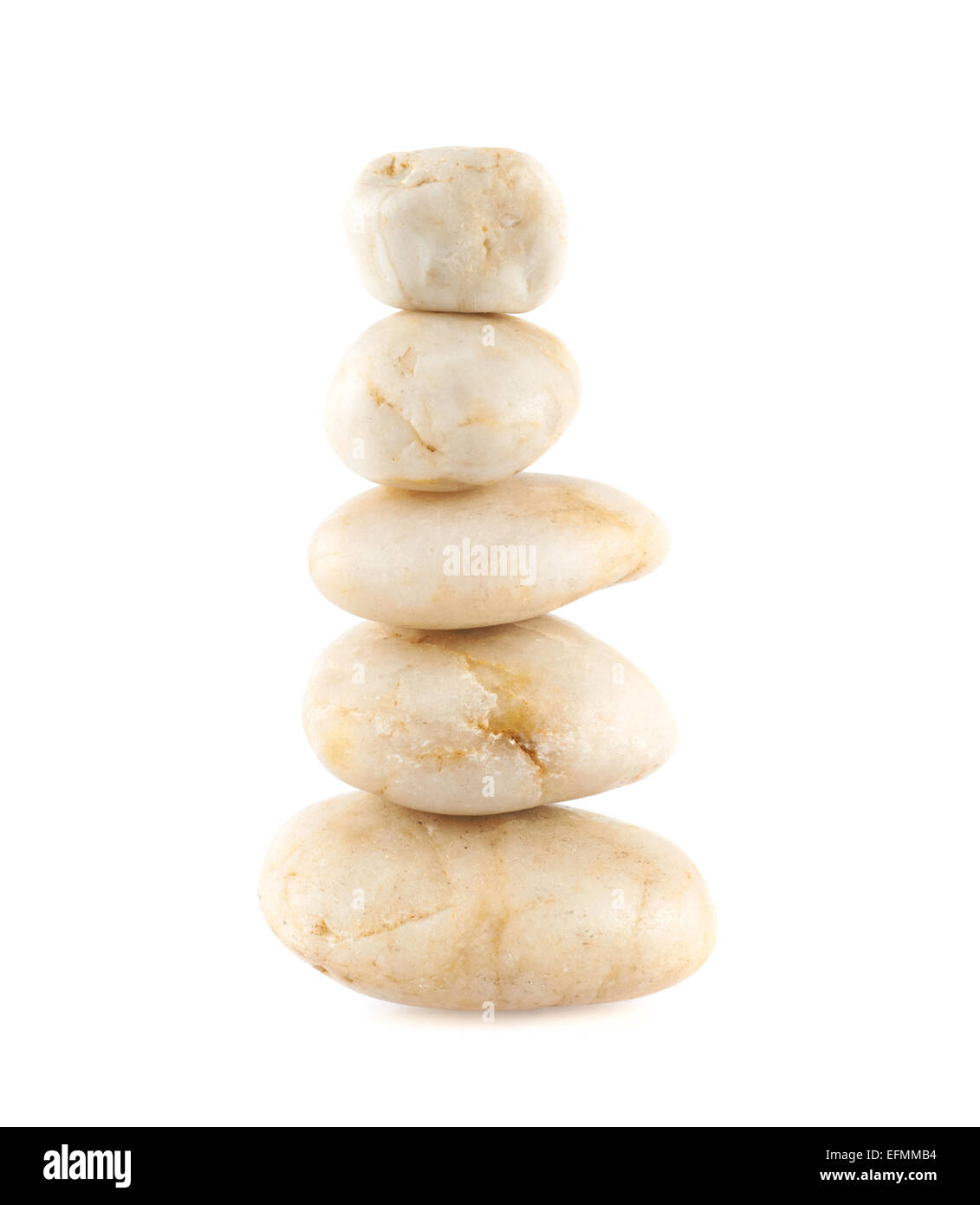 Accurate pile of the white stones Stock Photo - Alamy