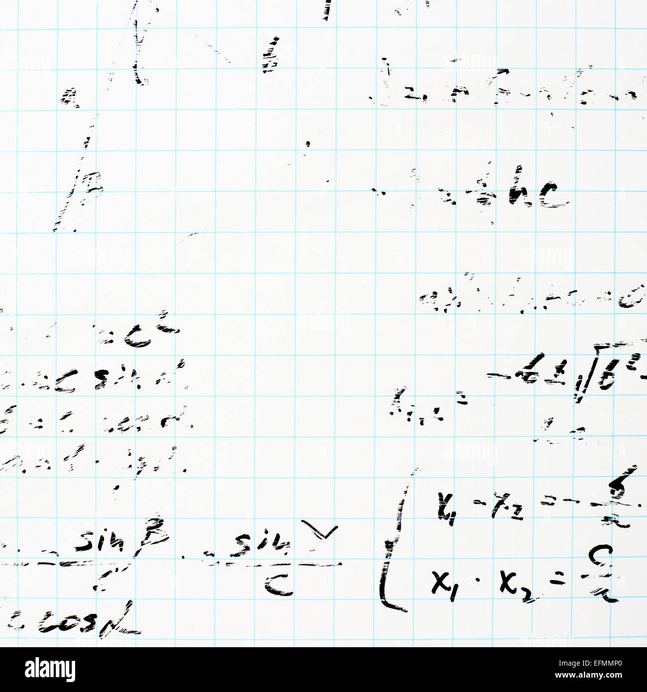 Trigonometry math equations and formulas Stock Photo - Alamy