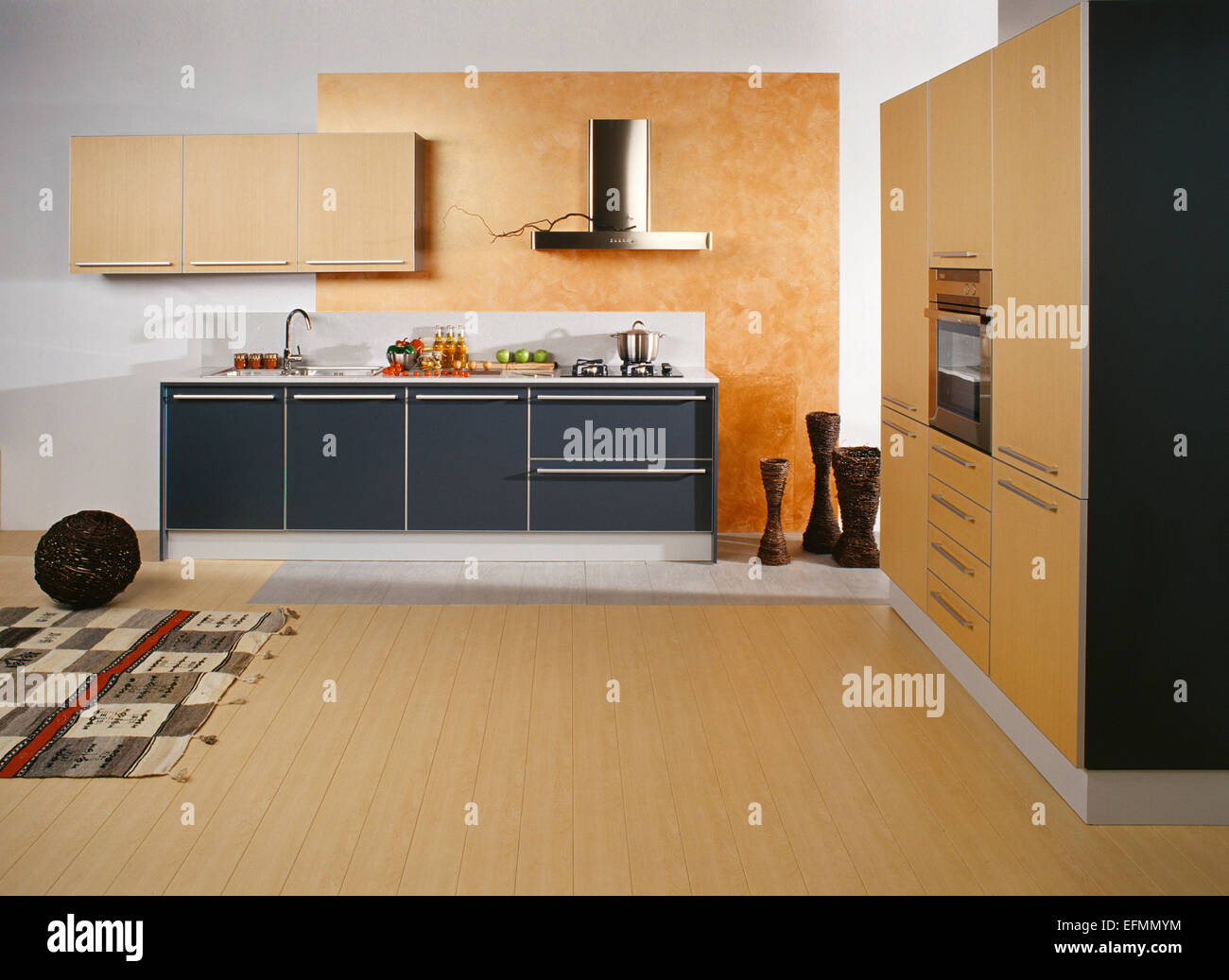 Stylish modern residential kitchen, contemporary design concept Stock ...