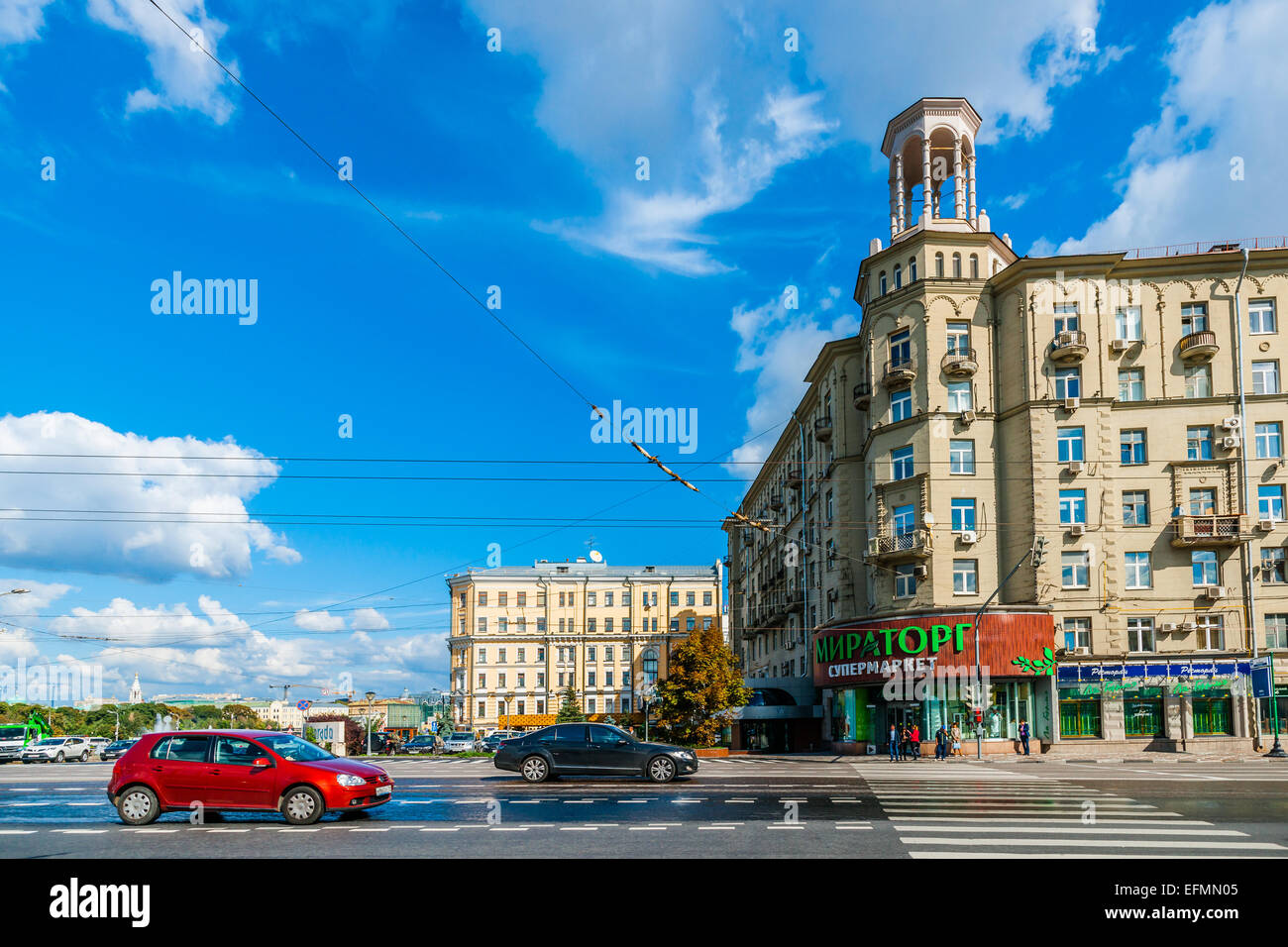 Large Yakimanka street of Moscow Stock Photo - Alamy