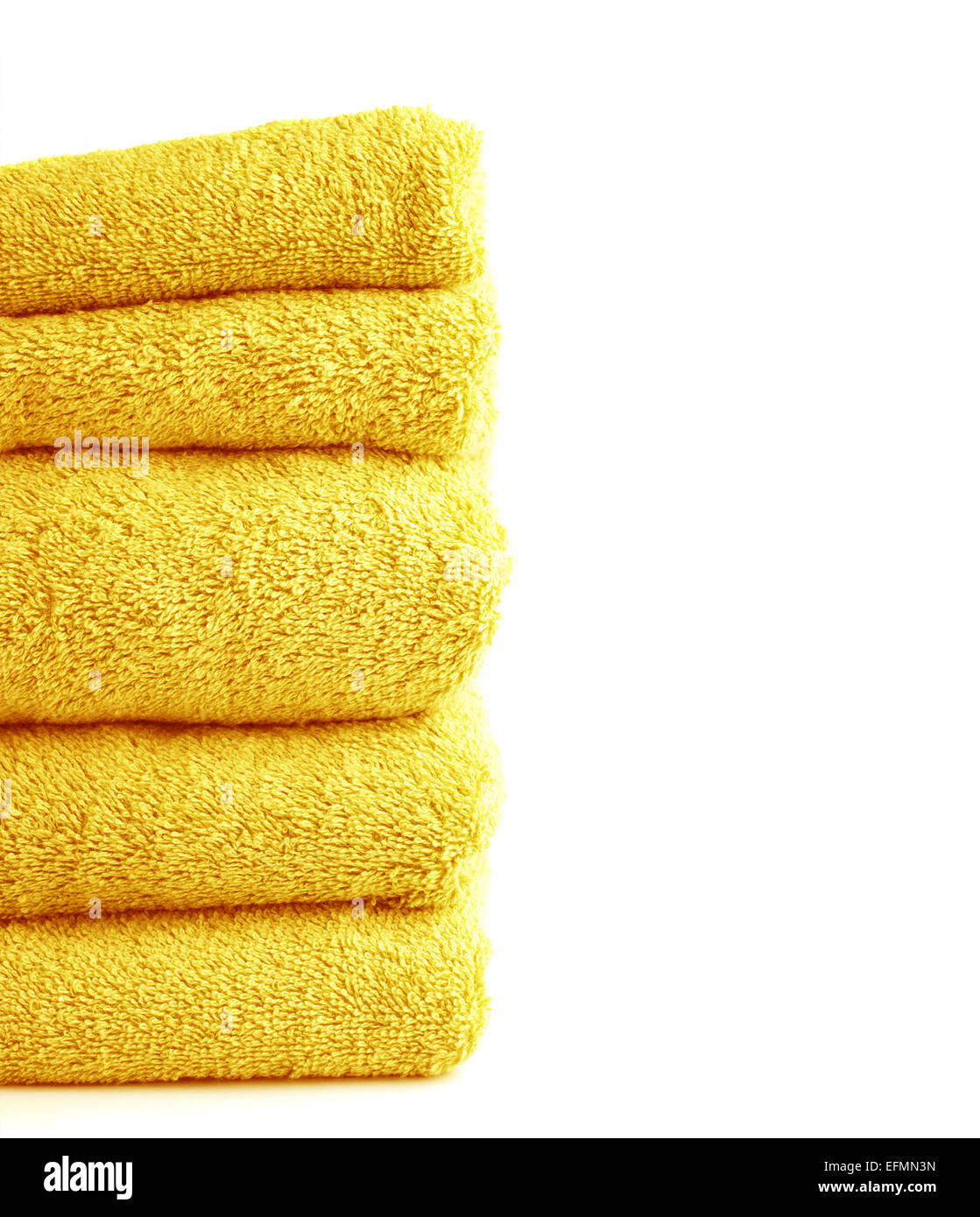 Terry cloth bath towel composition Stock Photo - Alamy