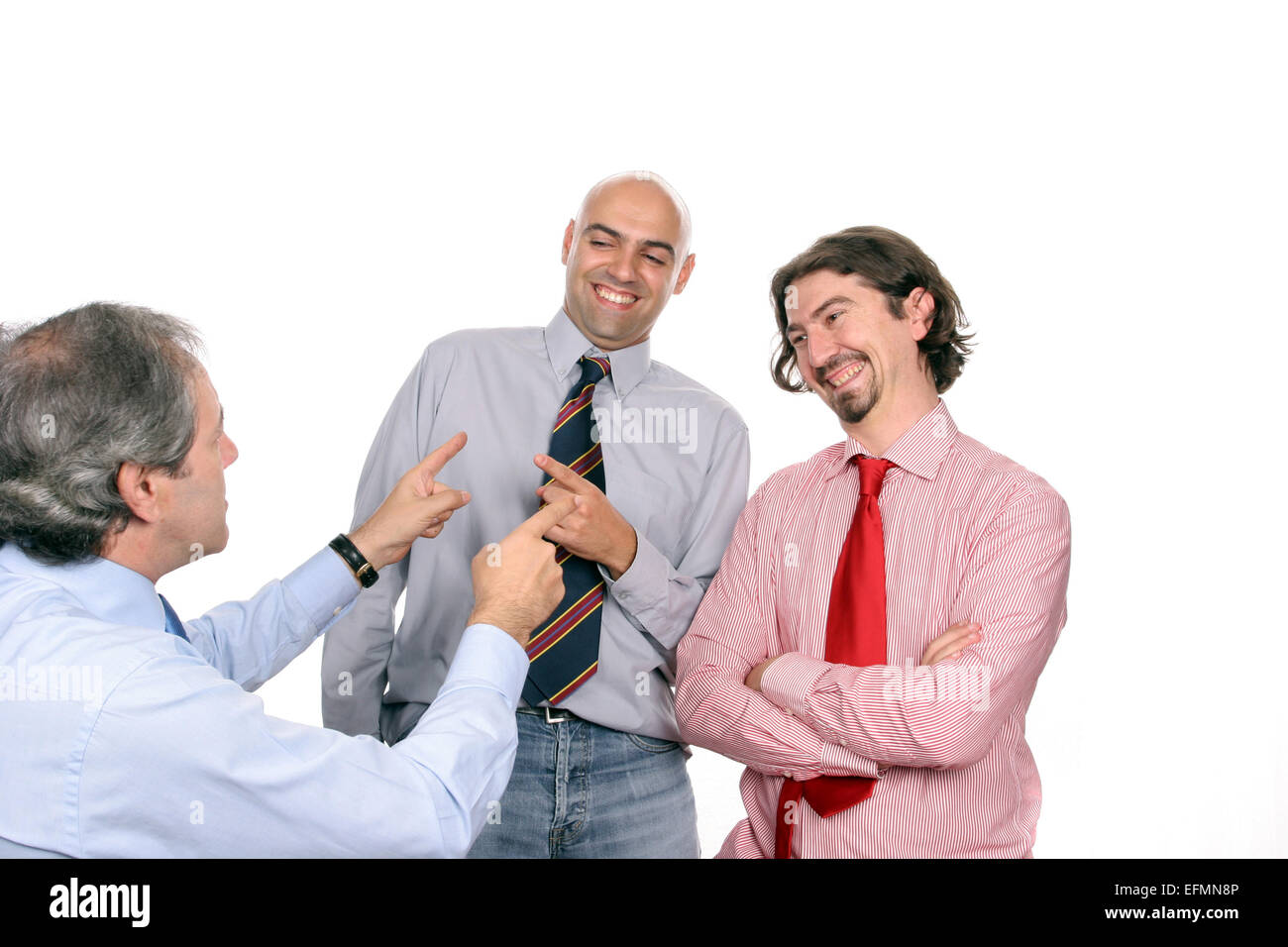 businessmen meeting, employees making fun of their manager - shot taken ...