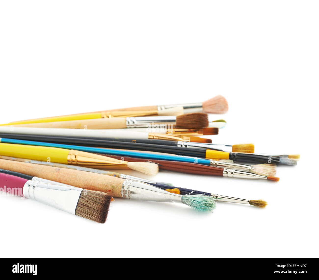 Multiple brushes with paint hi-res stock photography and images - Alamy