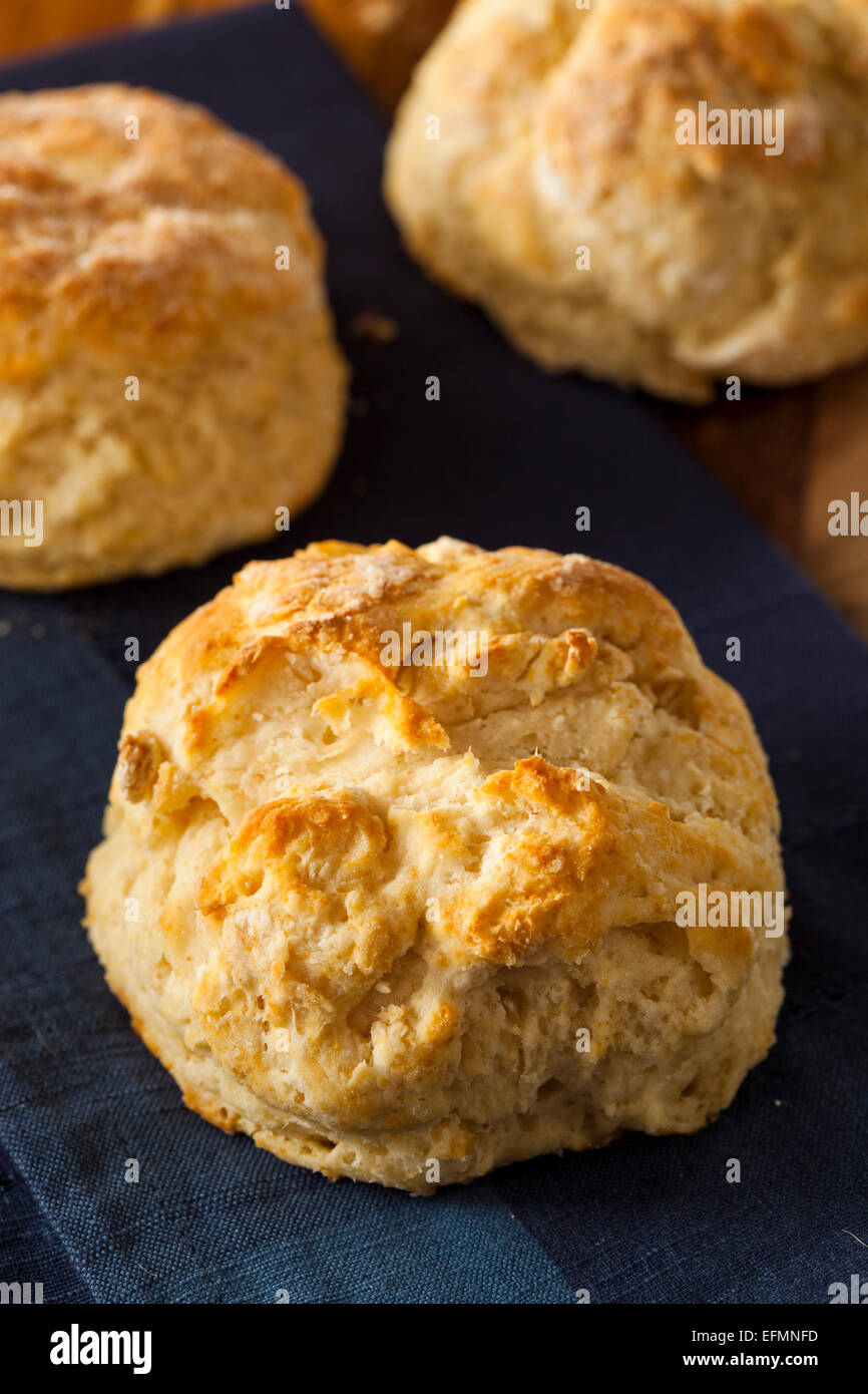 Homemade Flakey Buttermilk Biscuits Ready to Eat Stock Photo - Alamy