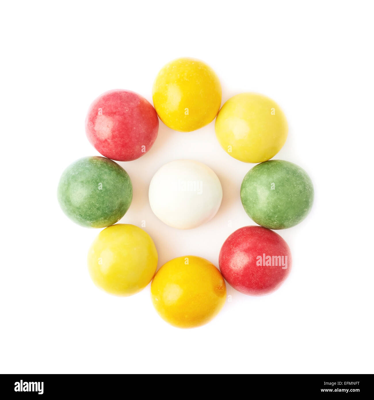 Multiple chewing gum balls isolated Stock Photo - Alamy