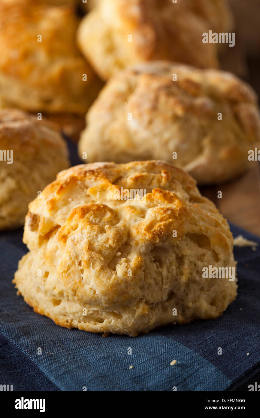 Homemade Flakey Buttermilk Biscuits Ready to Eat Stock Photo - Alamy