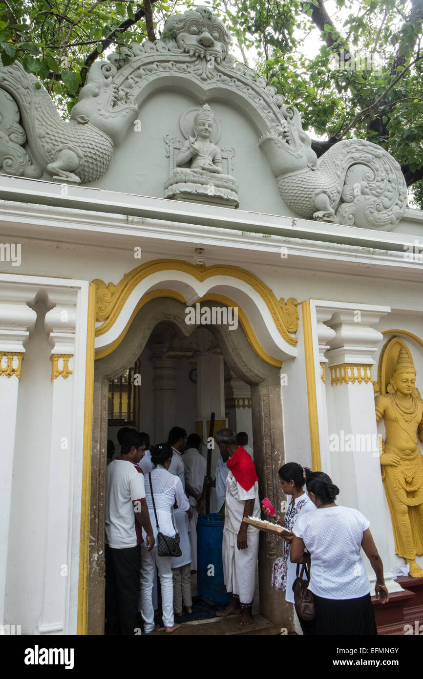 Devotee worship at sacred bo,bodhi,tree,temple Buddhist,Anuradhapura ...