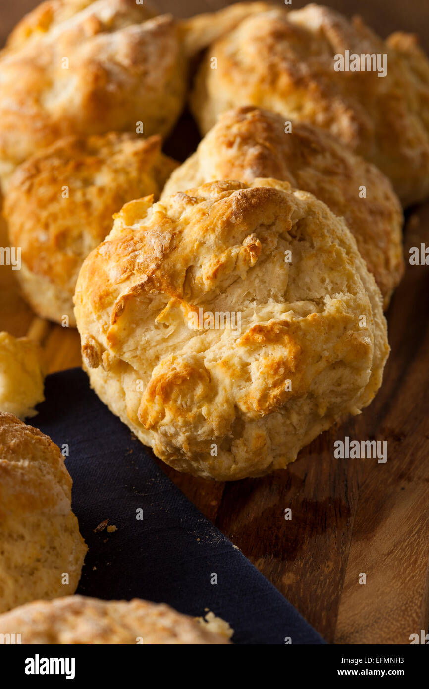 Homemade Flakey Buttermilk Biscuits Ready to Eat Stock Photo - Alamy