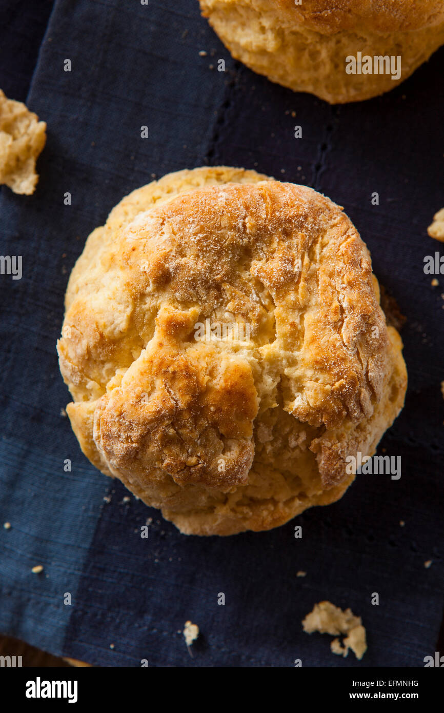 Homemade Flakey Buttermilk Biscuits Ready to Eat Stock Photo - Alamy