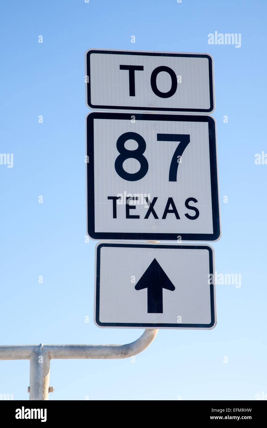 Texas road sign Stock Photo - Alamy
