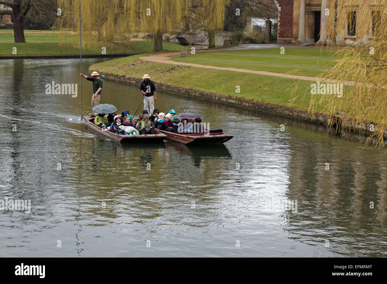 Punts on the River Cam, Cambridge, England, UK Stock Photo - Alamy