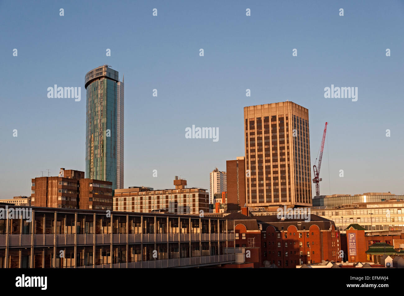 Birmingham uk city cityscape central england from chine town towards ...