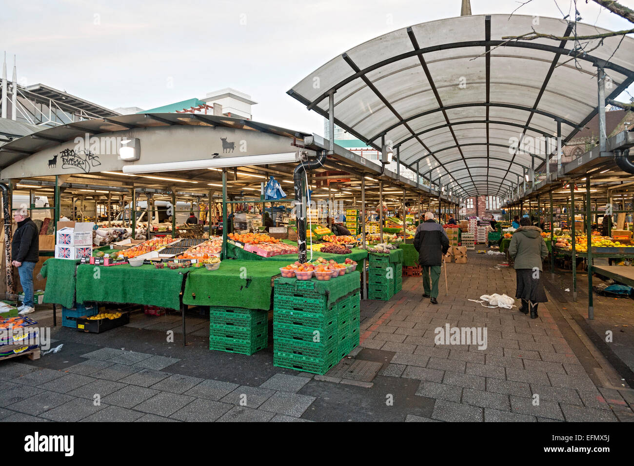 Bullring open air fruit and vegetable market shopping centre birmingham ...
