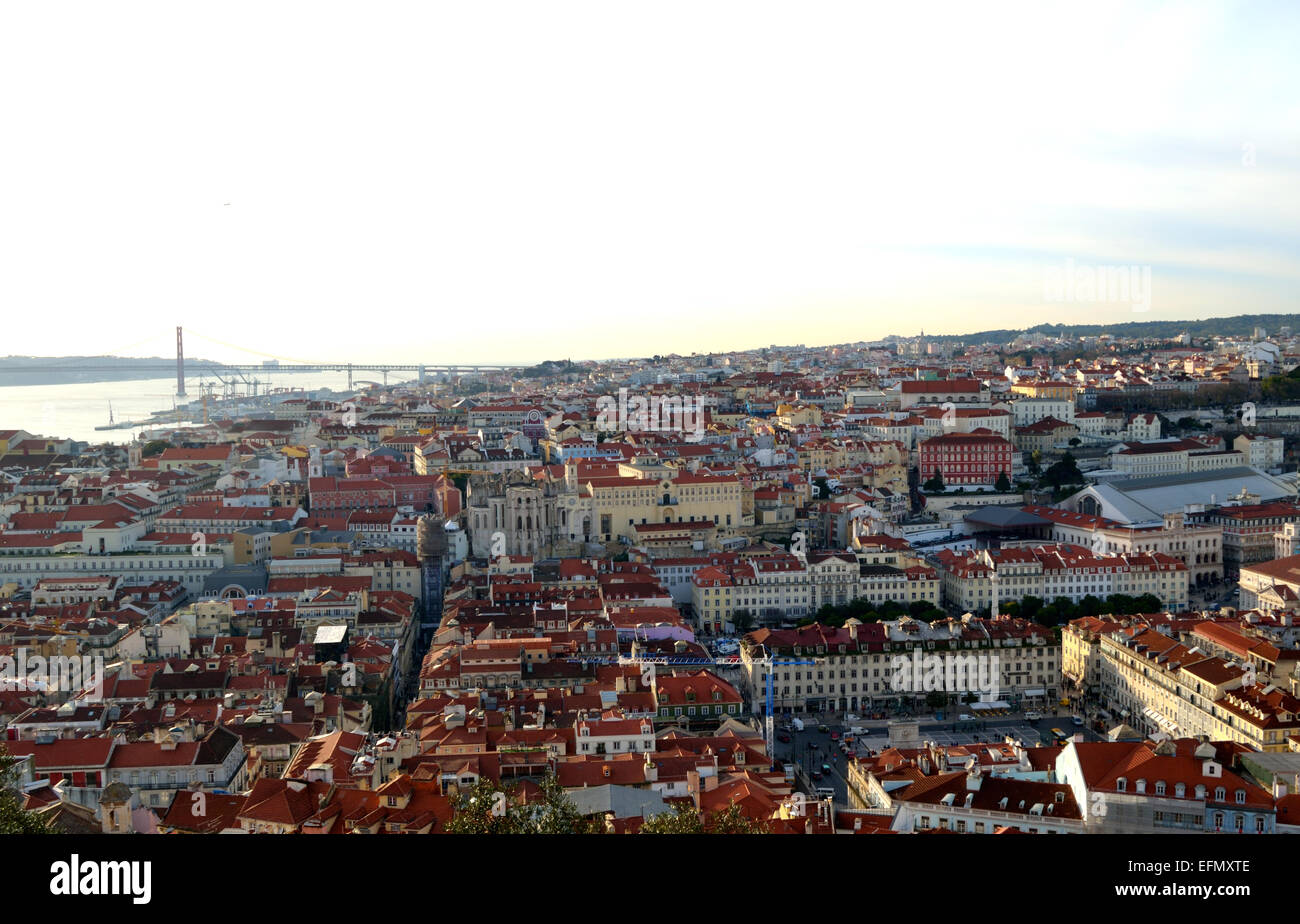 Lisbon top view hi-res stock photography and images - Alamy