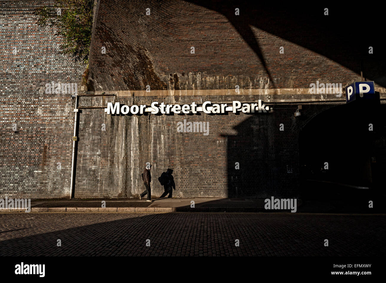 Moor street Birmingham car park entrance under moor street railway ...