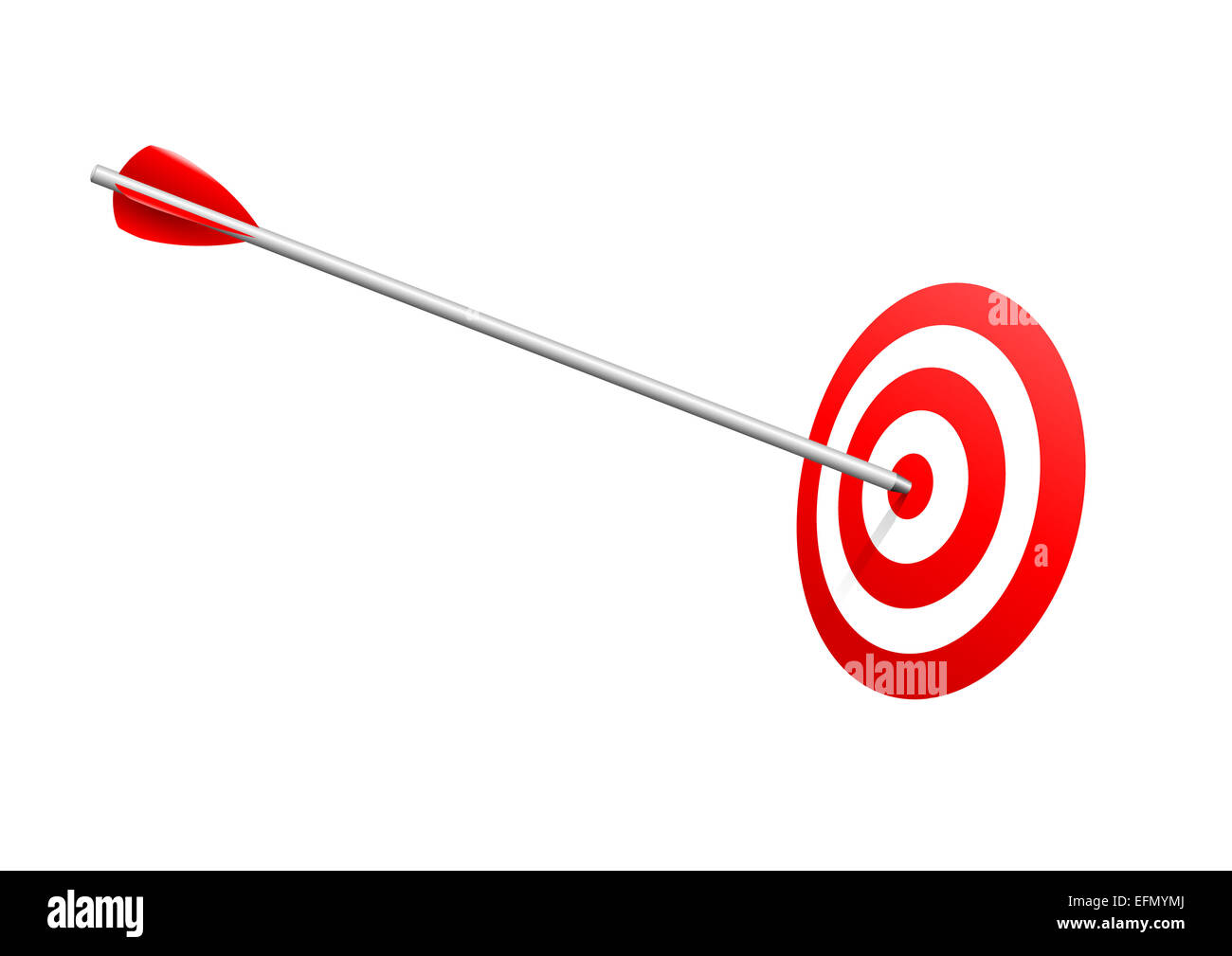 Bull’s eye arrow. Arrow on red target. Success and winning concept ...