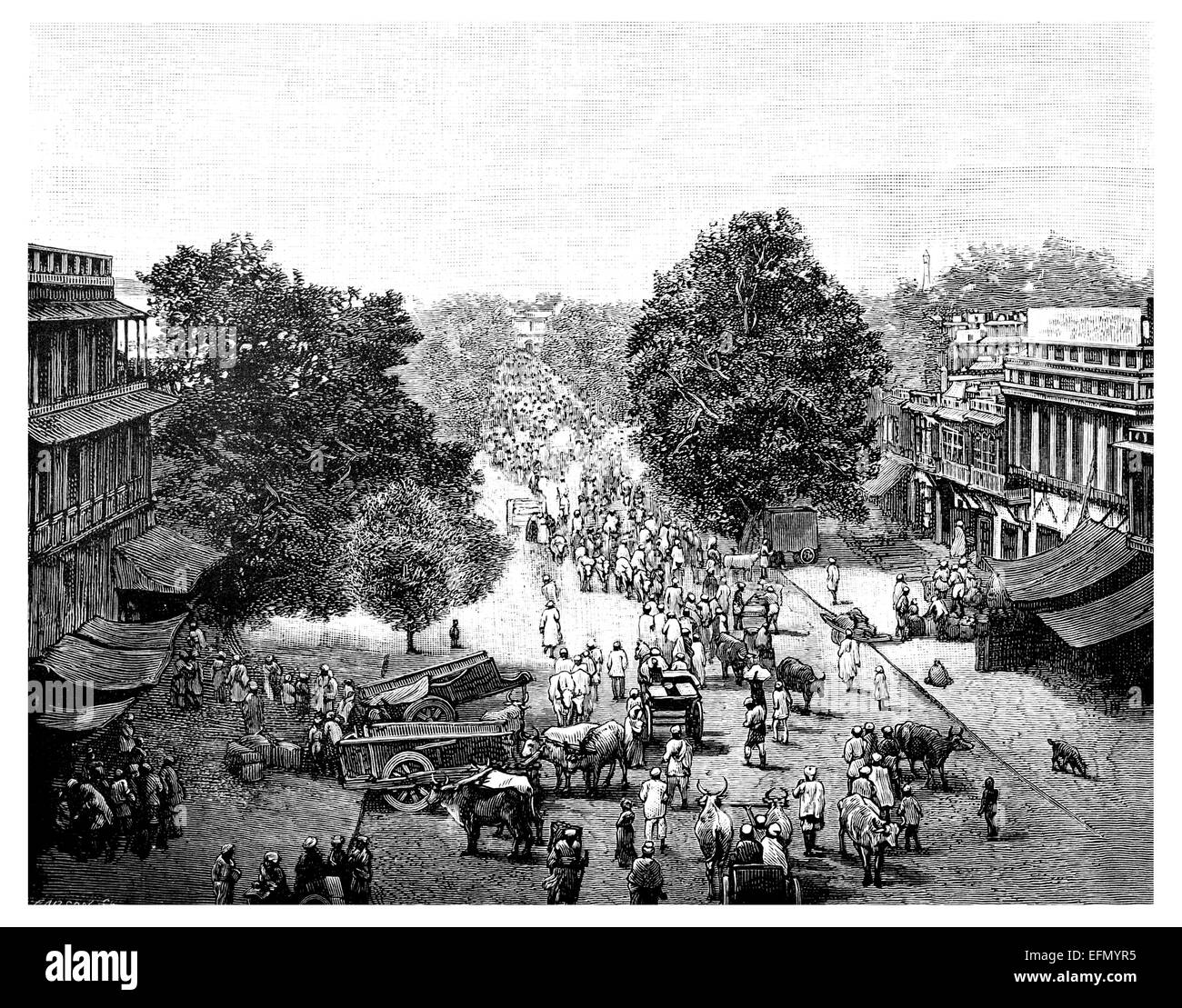 Victorian street scene drawing hi-res stock photography and images - Alamy