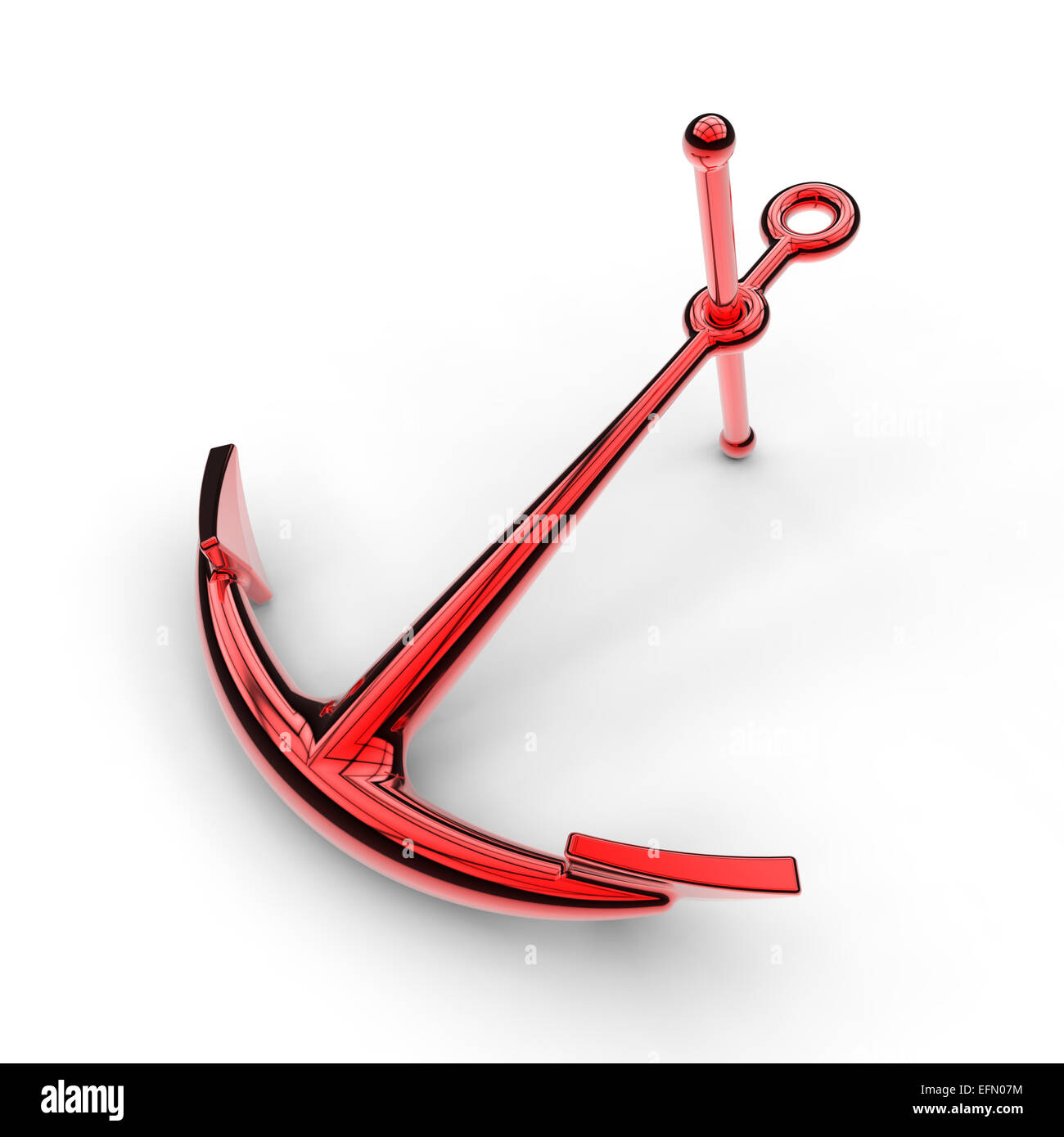red anodized anchor on a white background Stock Photo - Alamy