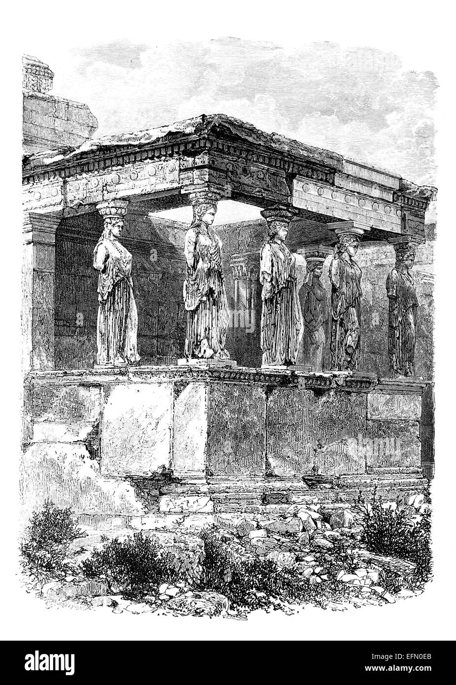 Athens acropolis illustration Black and White Stock Photos & Images - Alamy