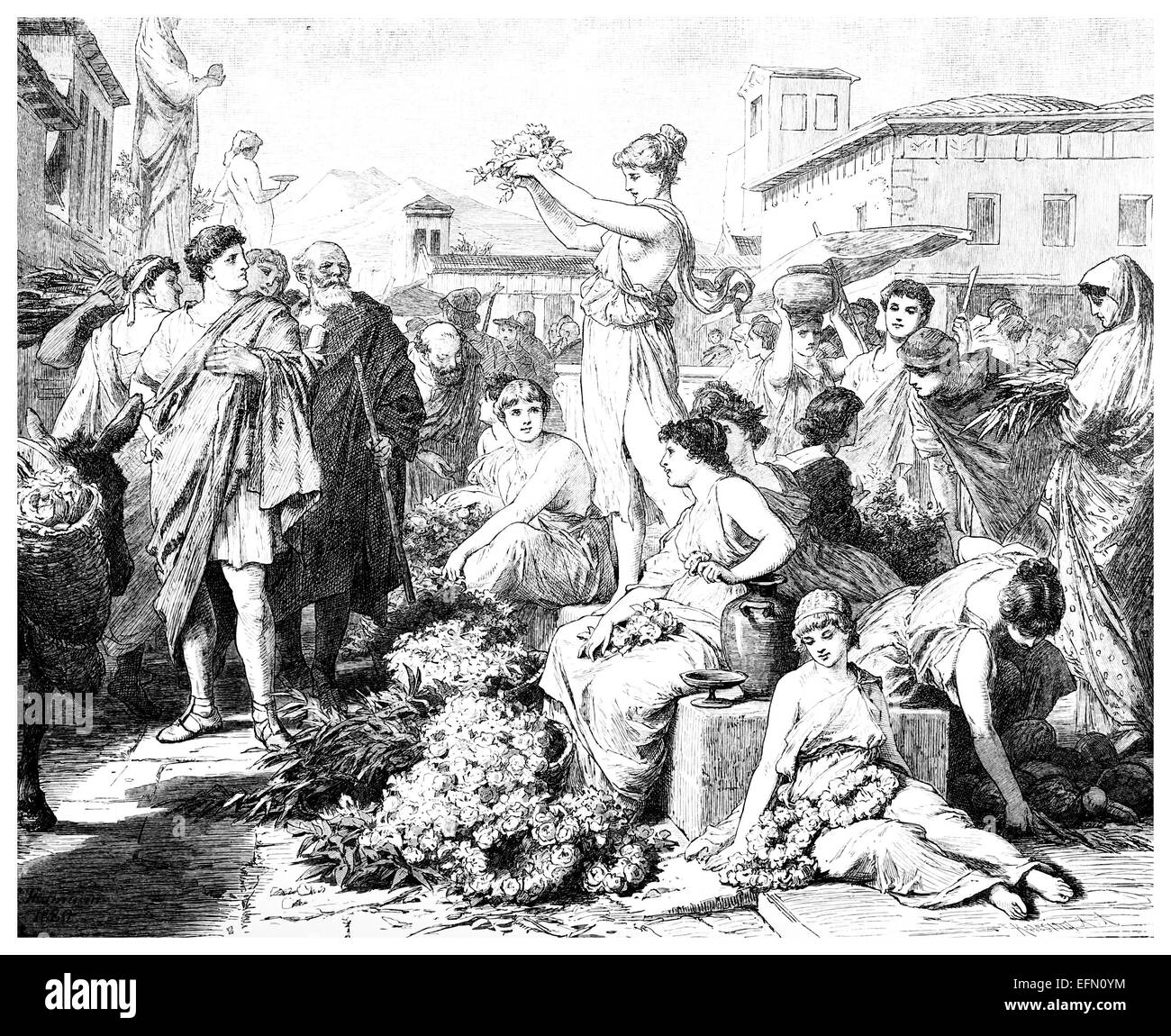 Engraving of ancient athens hi-res stock photography and images - Alamy