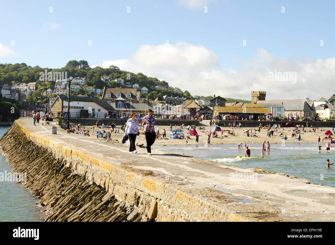 Looe Beach Cornwall Uk Tourists High Resolution Stock Photography and ...
