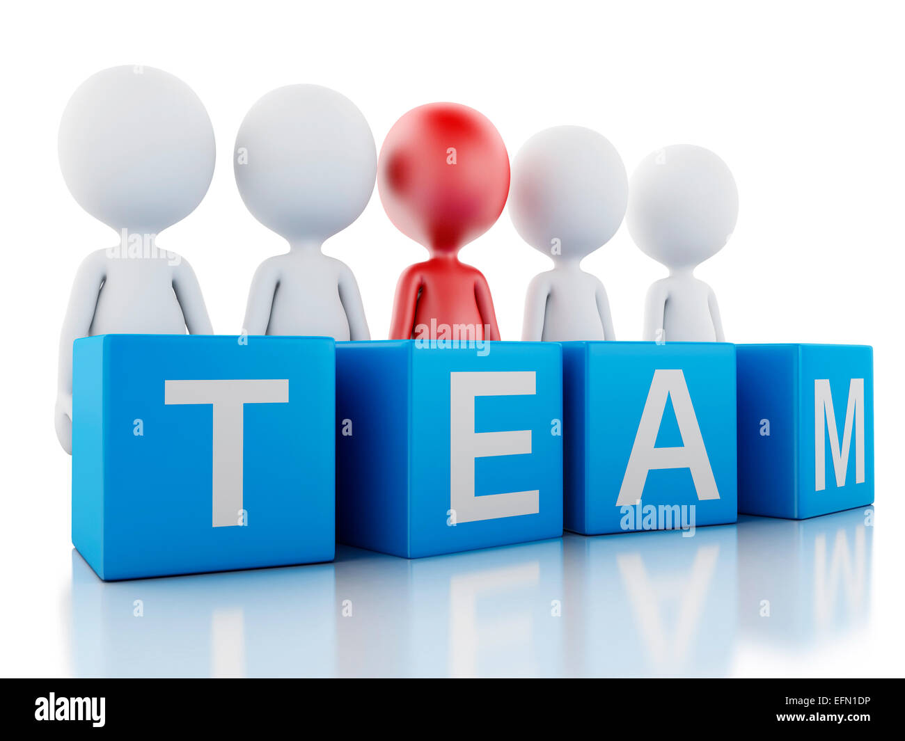 3d render image. White business people. Team concept. Isolated white ...