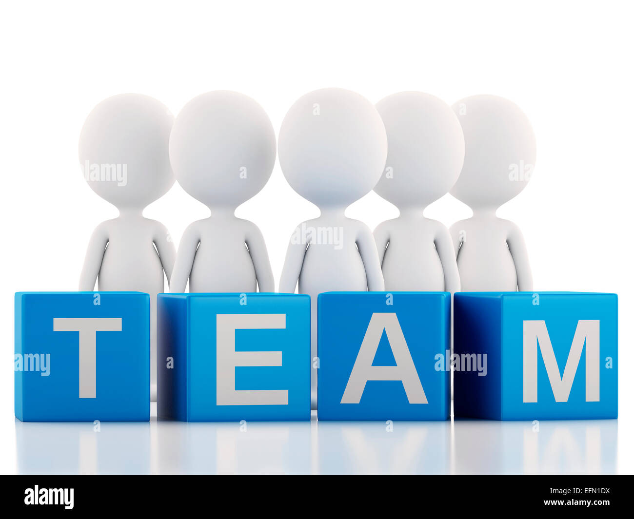 3d render image. White business people. Team concept. Isolated white ...