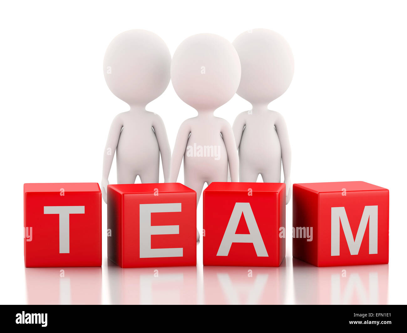 3d render image. White business people. Team concept. Isolated white ...