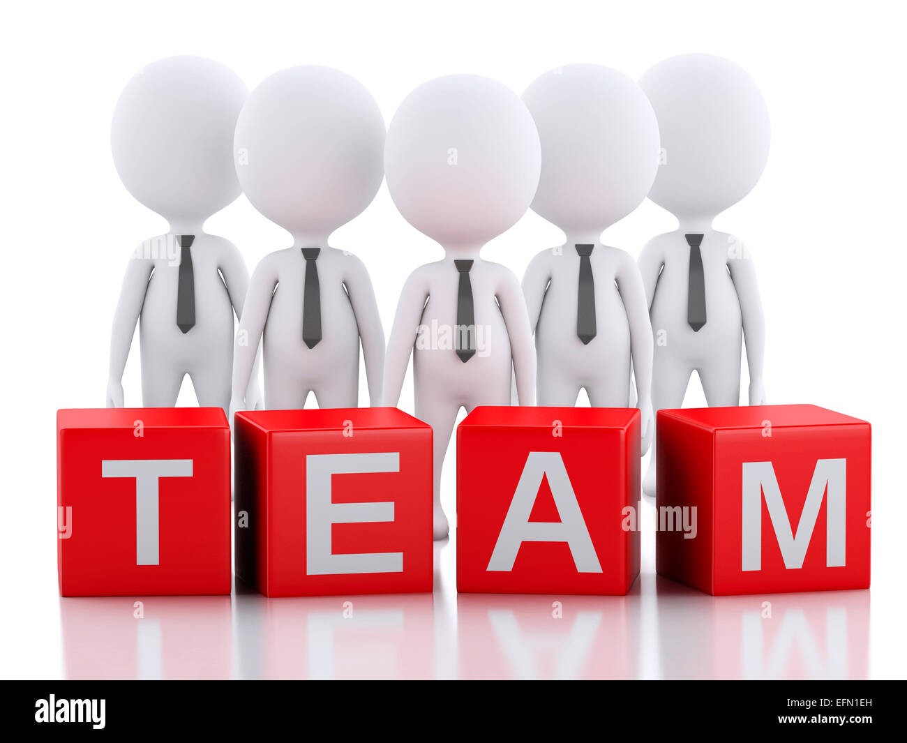 3d render image. White business people. Team concept. Isolated white ...