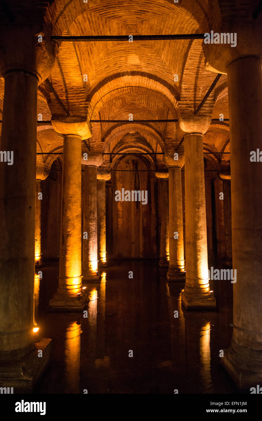 Basilica Cistern Vaulted Ceiling And Columns Istanbul // ISTANBUL ...