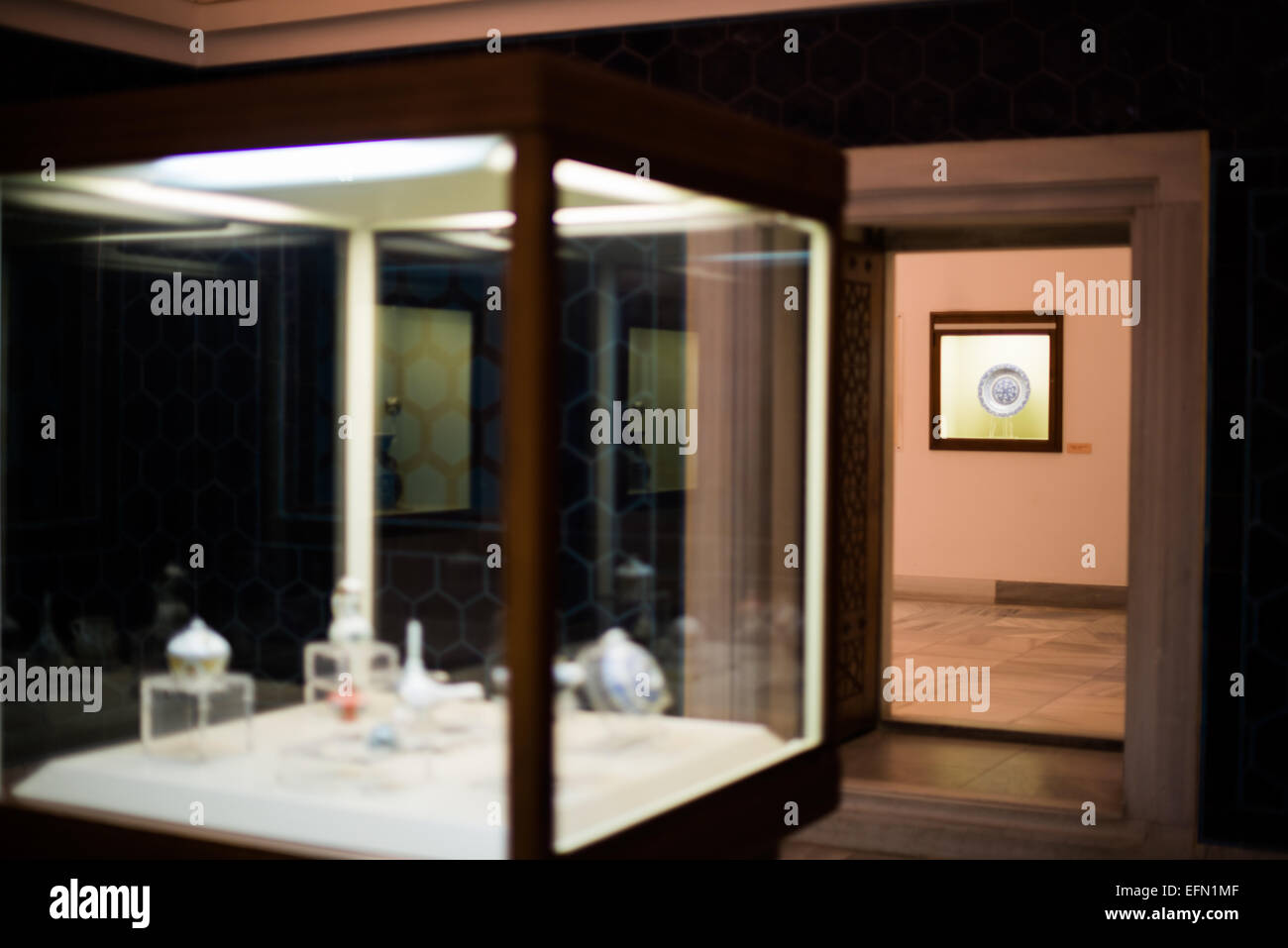 Interior of the Tiled Kiosk at the Istanbul Archaeology Museums. The ...