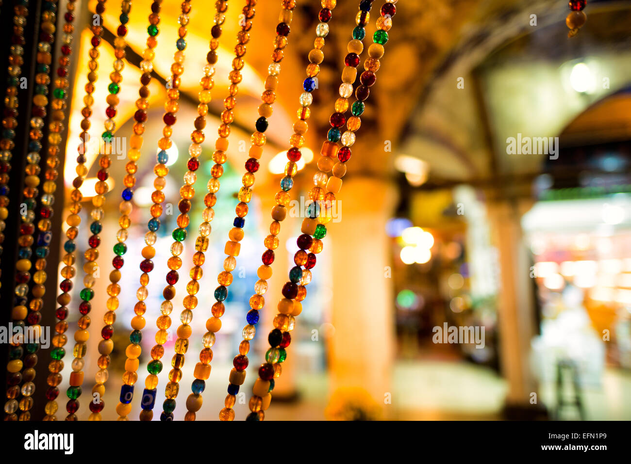 Grand Bazaar Colorful Beads Tea House Entrance Istanbul Turkey ...