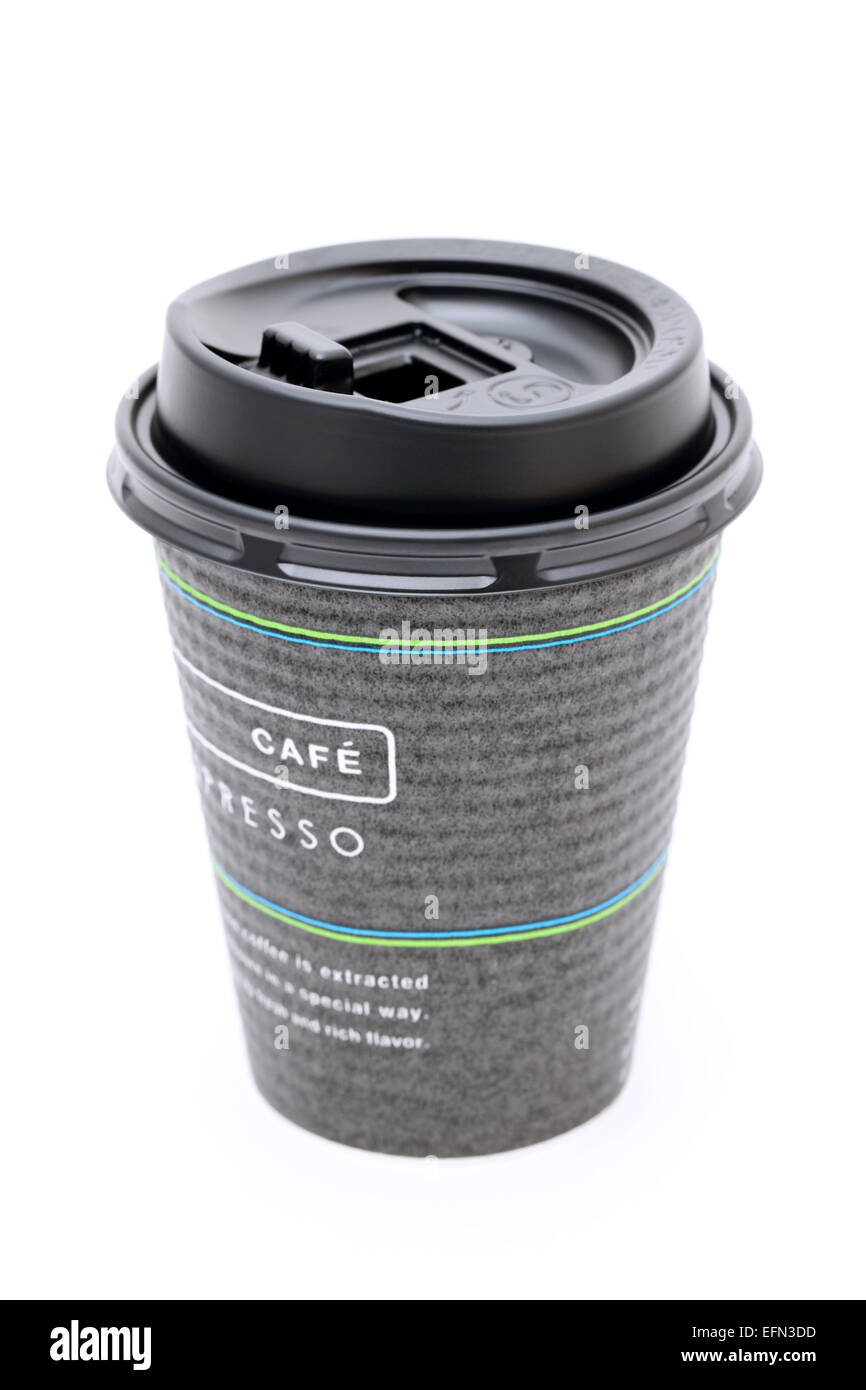 Paper cup of coffee isolated on white background Stock Photo - Alamy