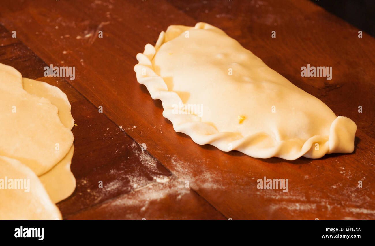Preparing Empanadas de Pino, cooking class, Bellavista district ...