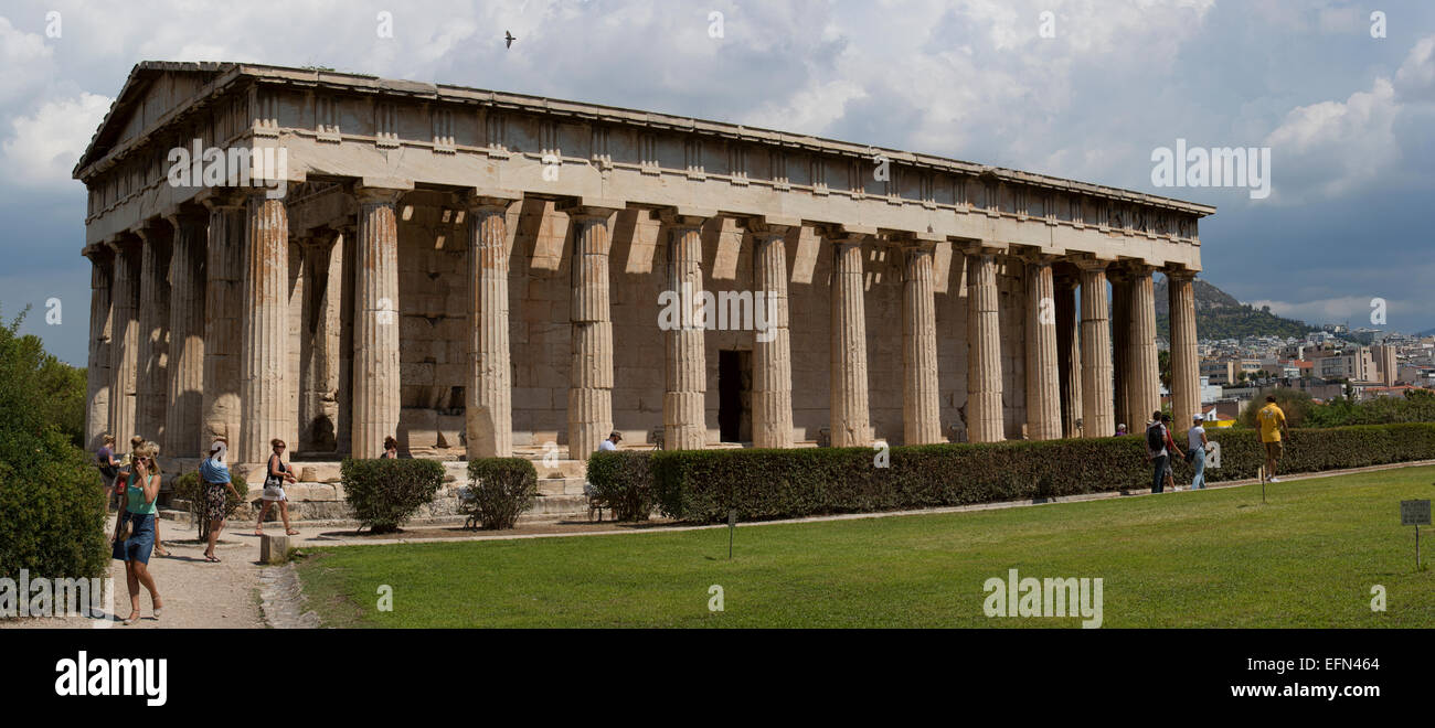Athens, Greece Agora Temple of Hephaestus panorama Stock Photo - Alamy