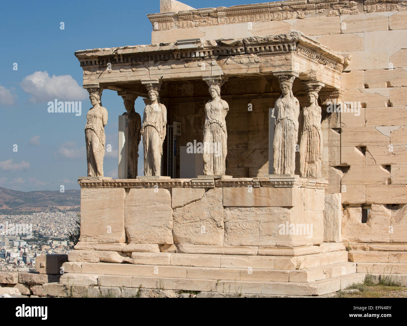 Athens, Greece Caryatids Erechtheion Temple Acropolis Stock Photo - Alamy