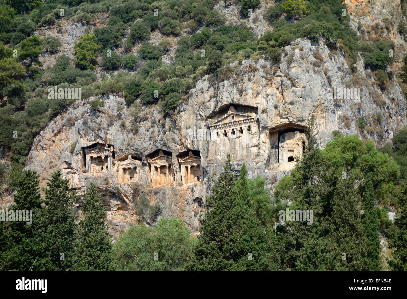 Rock carved tombs turkey hi-res stock photography and images - Alamy