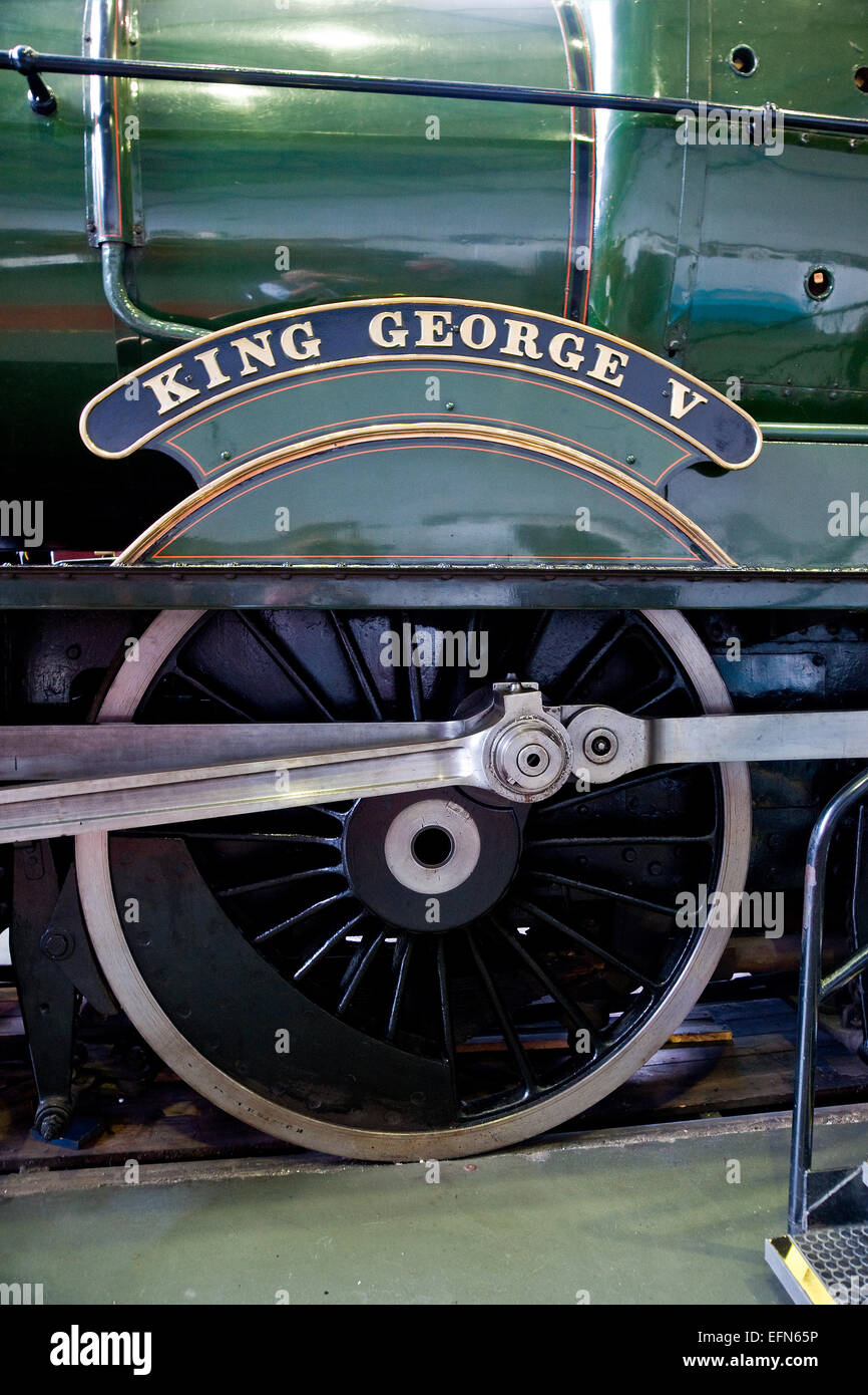 Main driving wheel of Great Western Railway King Class locomotive "6000 ...
