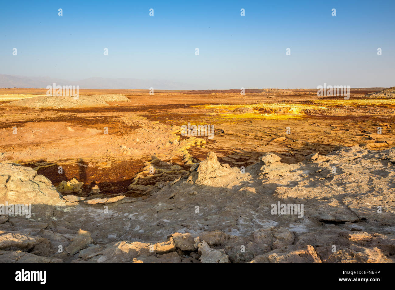 Sulfuric acid pools in Dallol in Ethiopia Stock Photo - Alamy