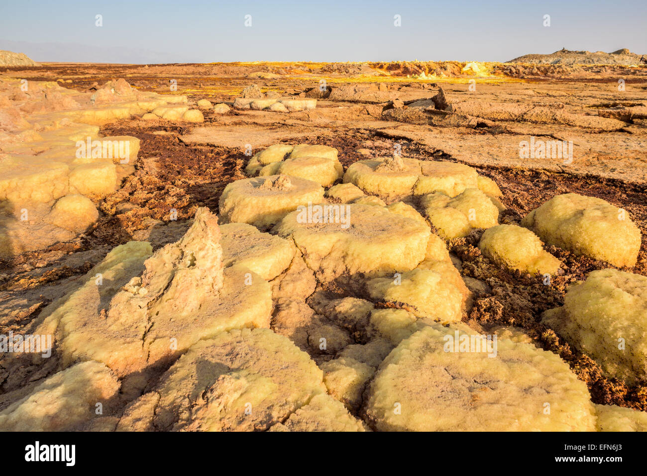 Sulfuric acid pools in Dallol in Ethiopia Stock Photo - Alamy