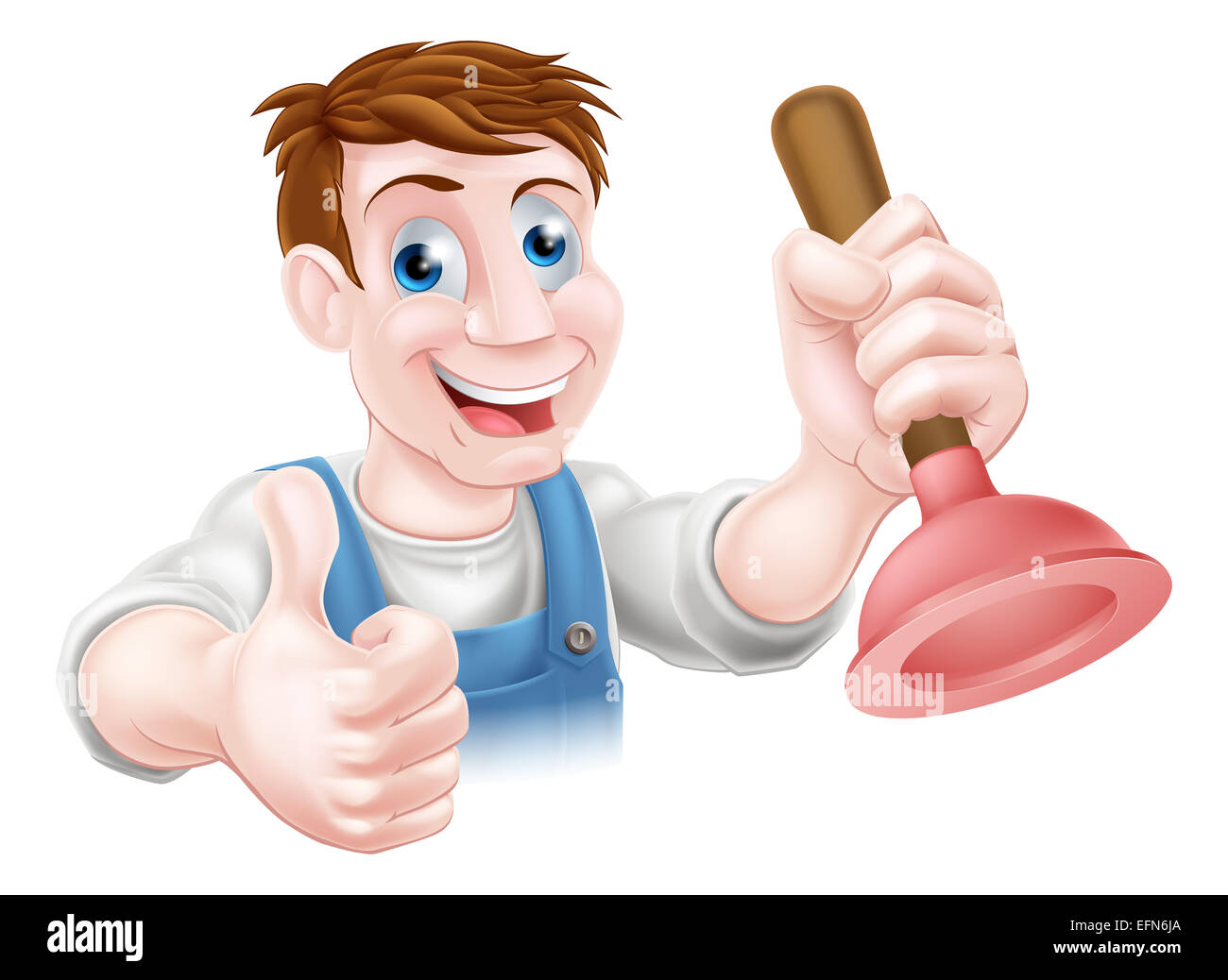 Man cartoon plumber male hi-res stock photography and images - Alamy