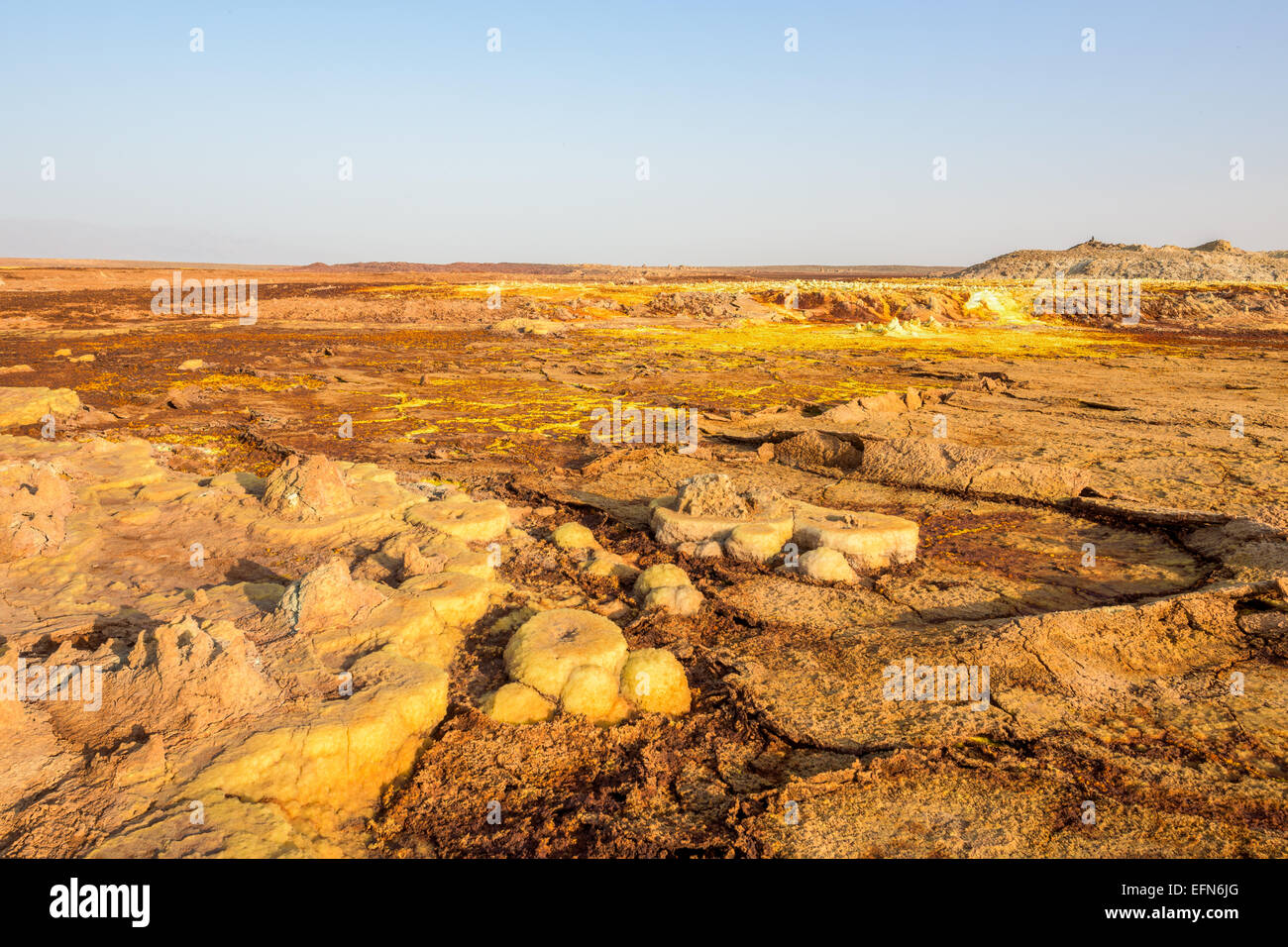 Sulfuric acid pools in Dallol in Ethiopia Stock Photo - Alamy