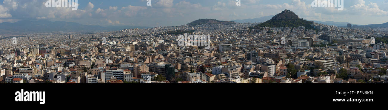 Athens, Greece urban city center panorama Stock Photo - Alamy